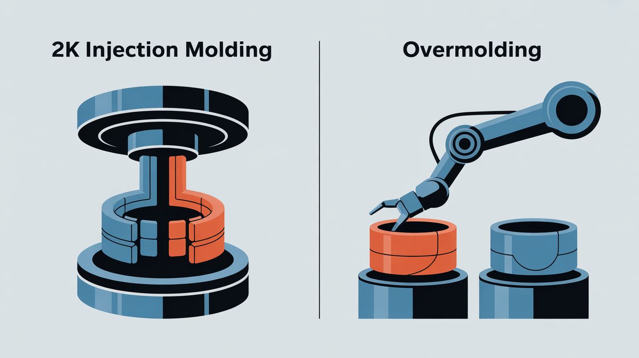 2K Molding vs. Overmolding: How to Choose The Right Process