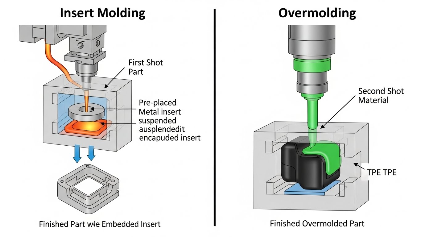 Insert Molding Vs Overmolding: Key Differences & Applications - SunOn