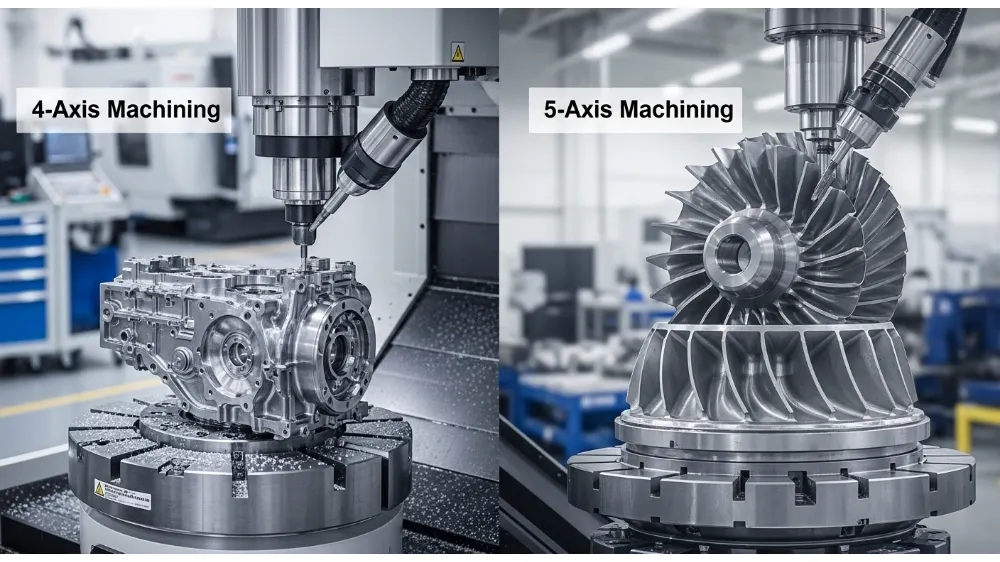 Advanced 4-Axis vs 5-Axis CNC Machining for Precision Parts